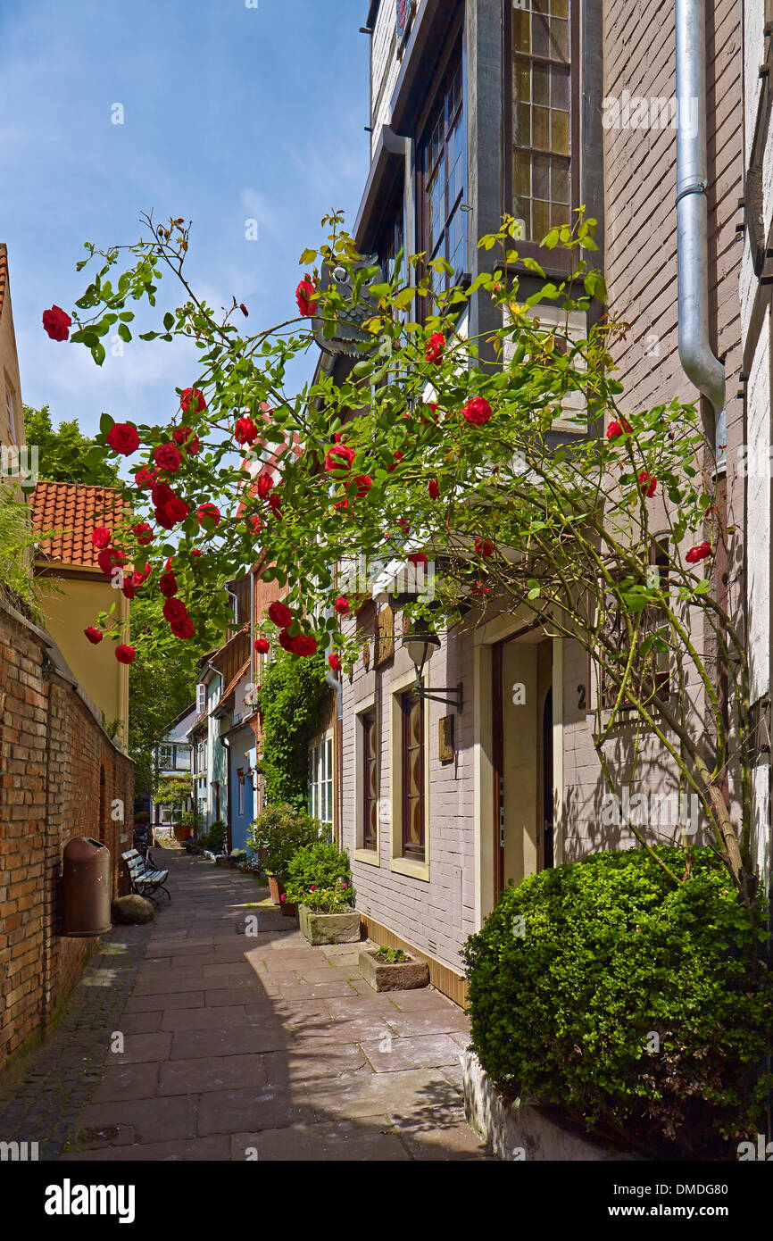 Buildings in the historic schnoor district in bremen hi-res stock ...
