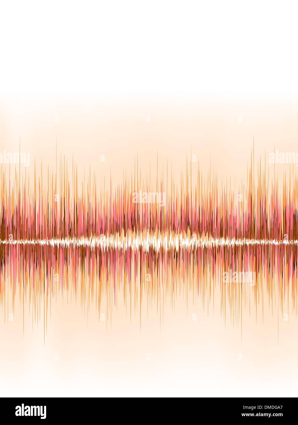 Orange sound wave on white. + EPS8 Stock Vector Image & Art - Alamy