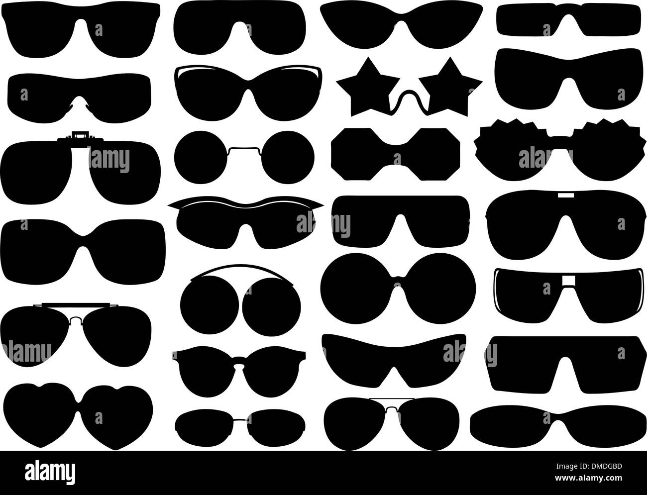 Sunglasses Silhouette Stock Vector Images - Alamy