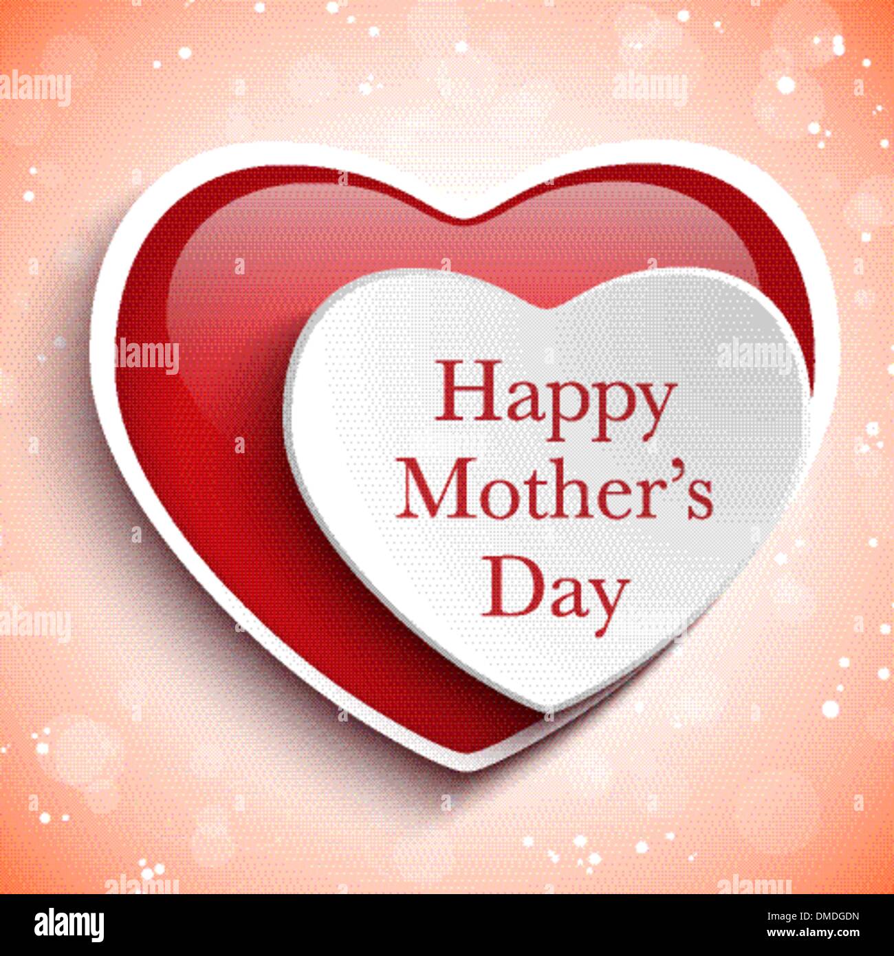 Happy Mother Day Heart Background Stock Vector Image & Art - Alamy