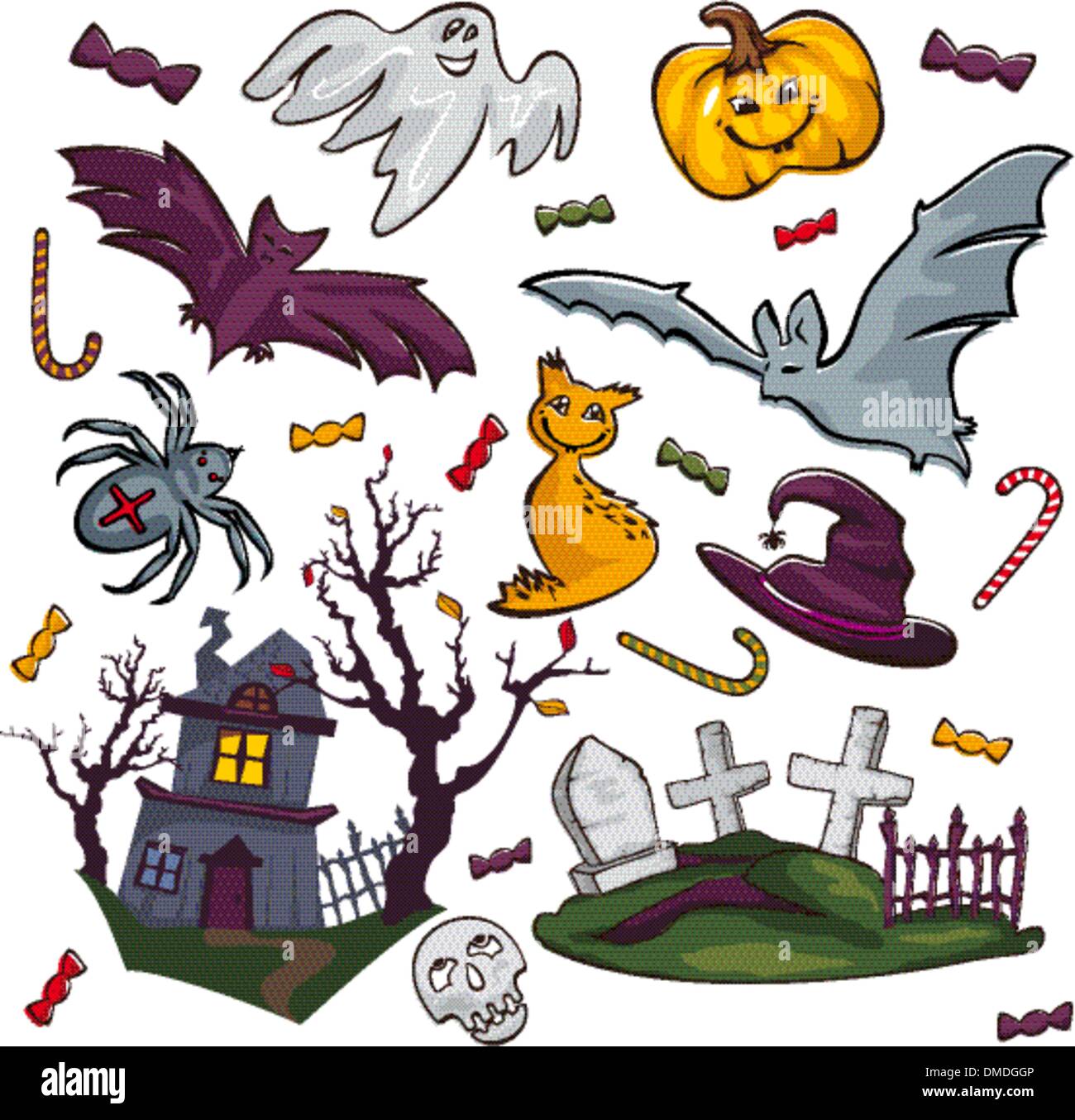 set of Halloween icons Stock Vector Image & Art - Alamy