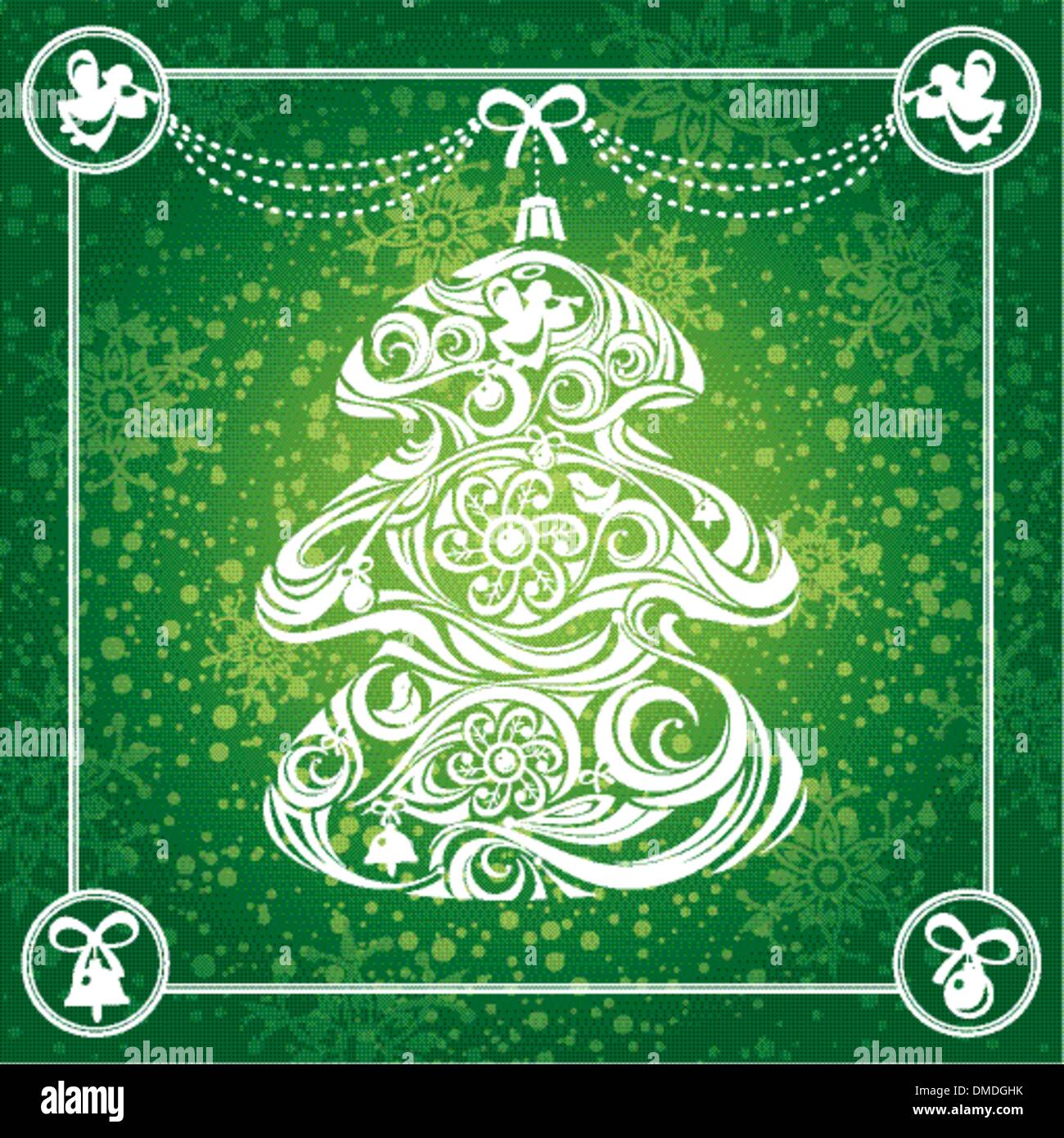 Christmas tree card Stock Vector Image & Art - Alamy