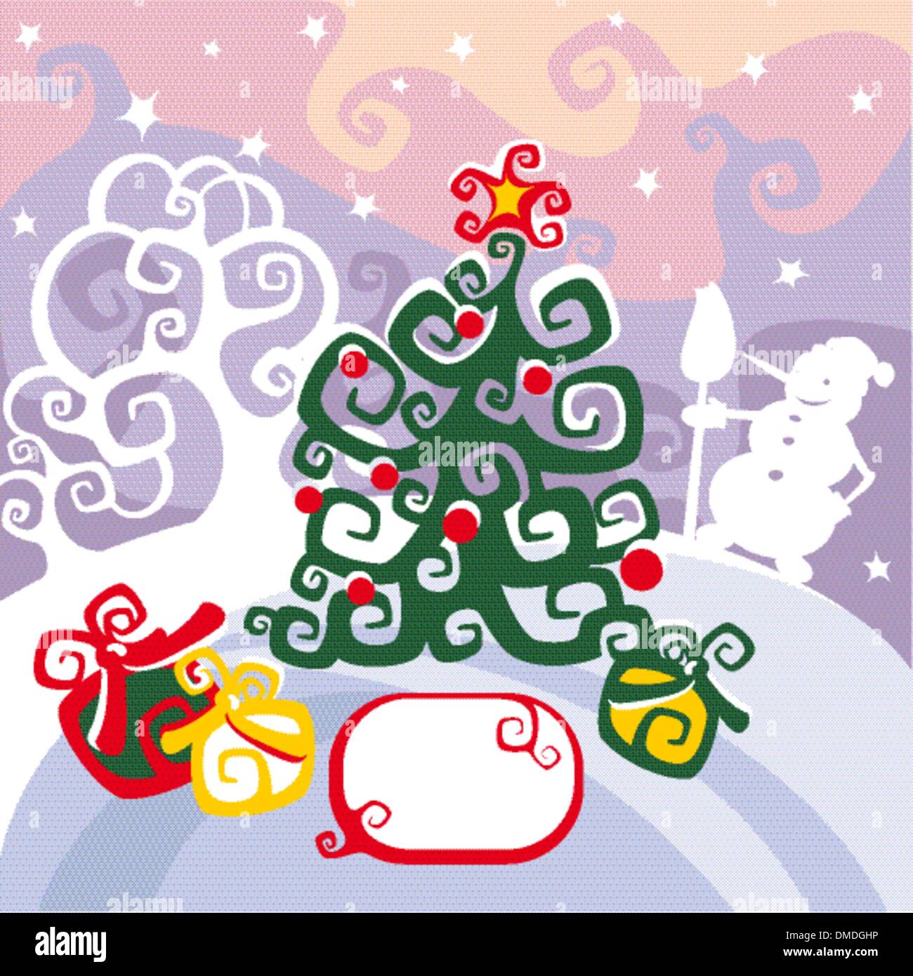 Christmas Card Vector Illustration Stock Vector Image Art Alamy