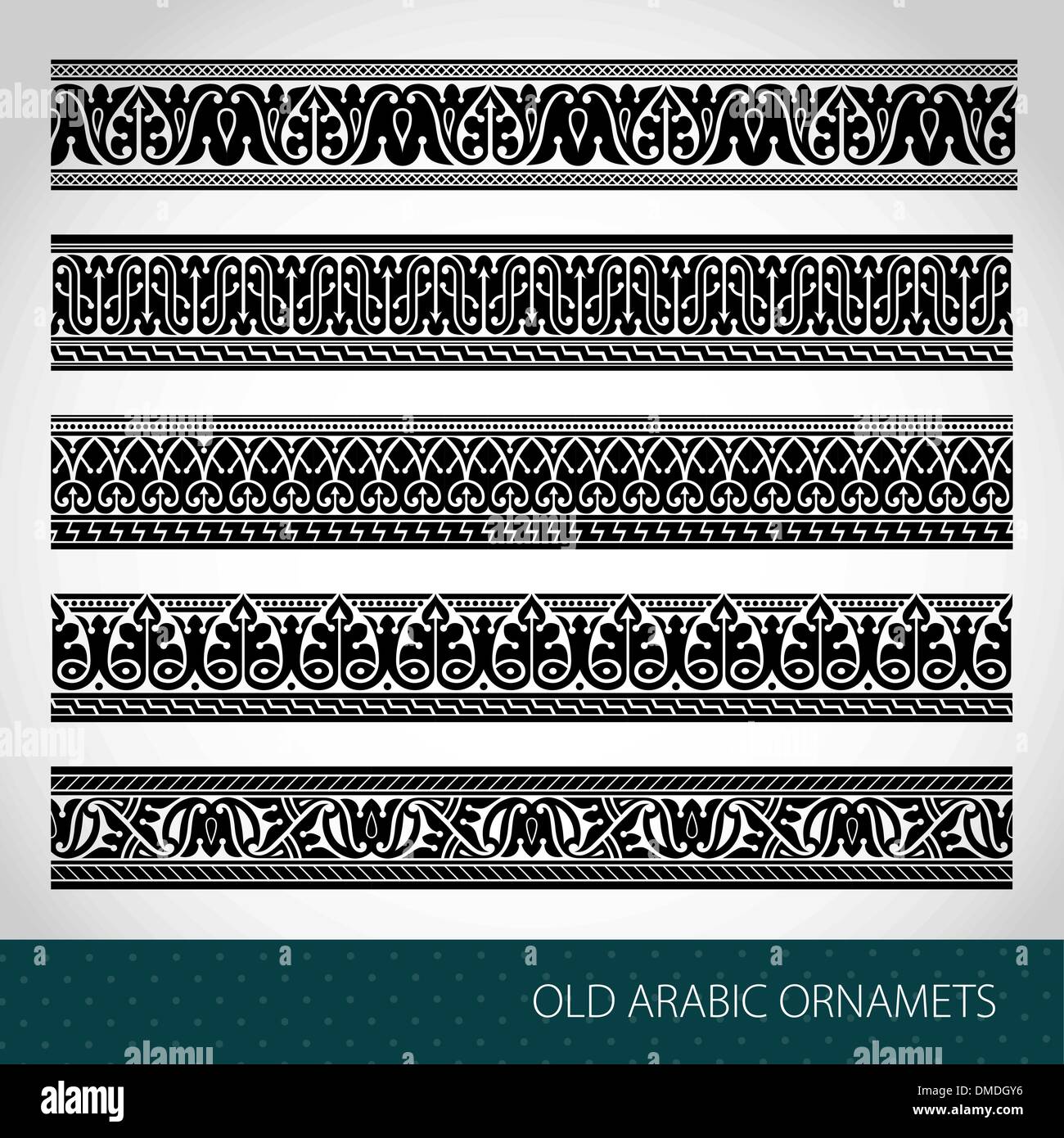 Islamic Patterns Border Vector
