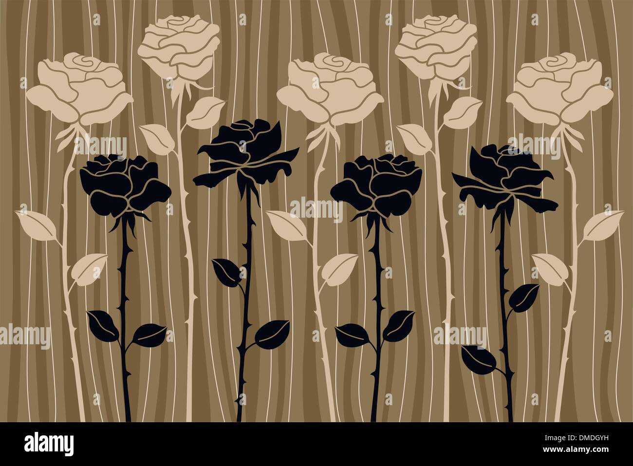 Rose shrub Stock Vector Images - Alamy