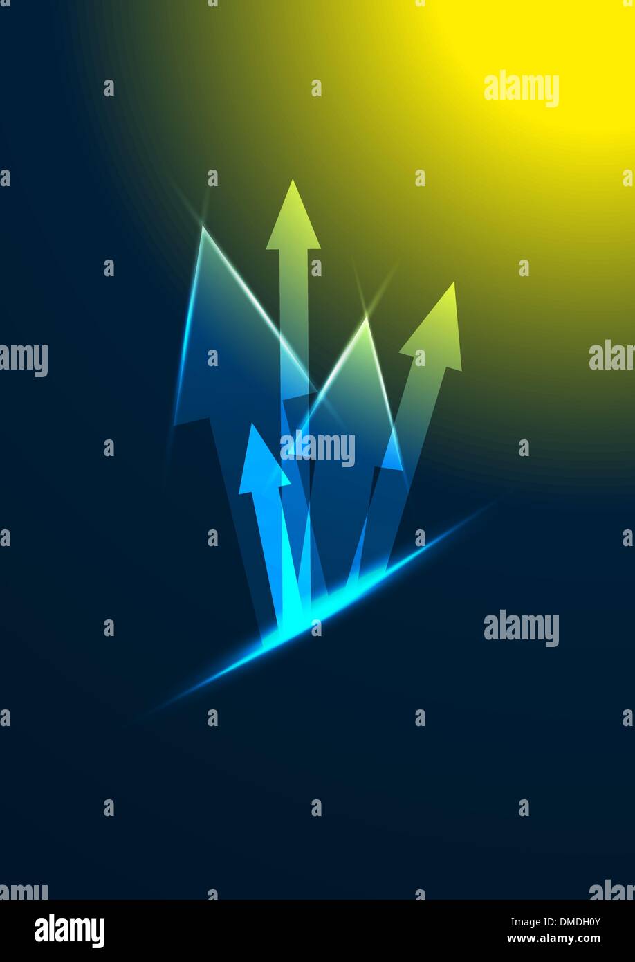 Bright glow blue arrows vector hi-res stock photography and images - Alamy