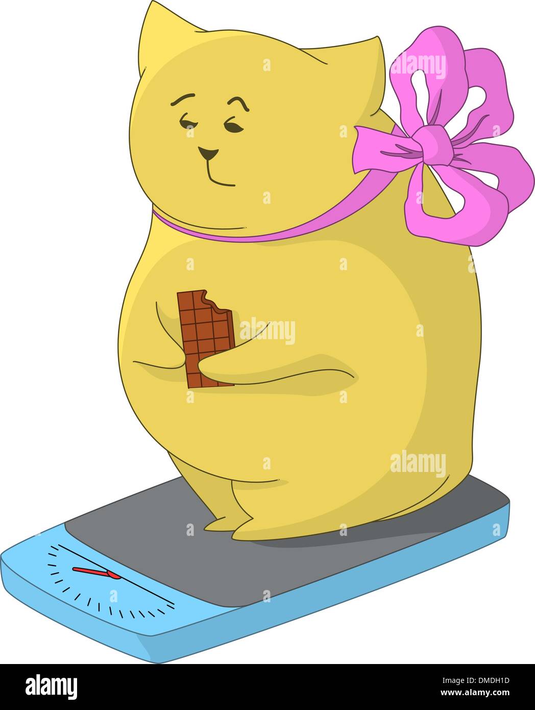 Fat animal on the scales Stock Vector Image & Art - Alamy