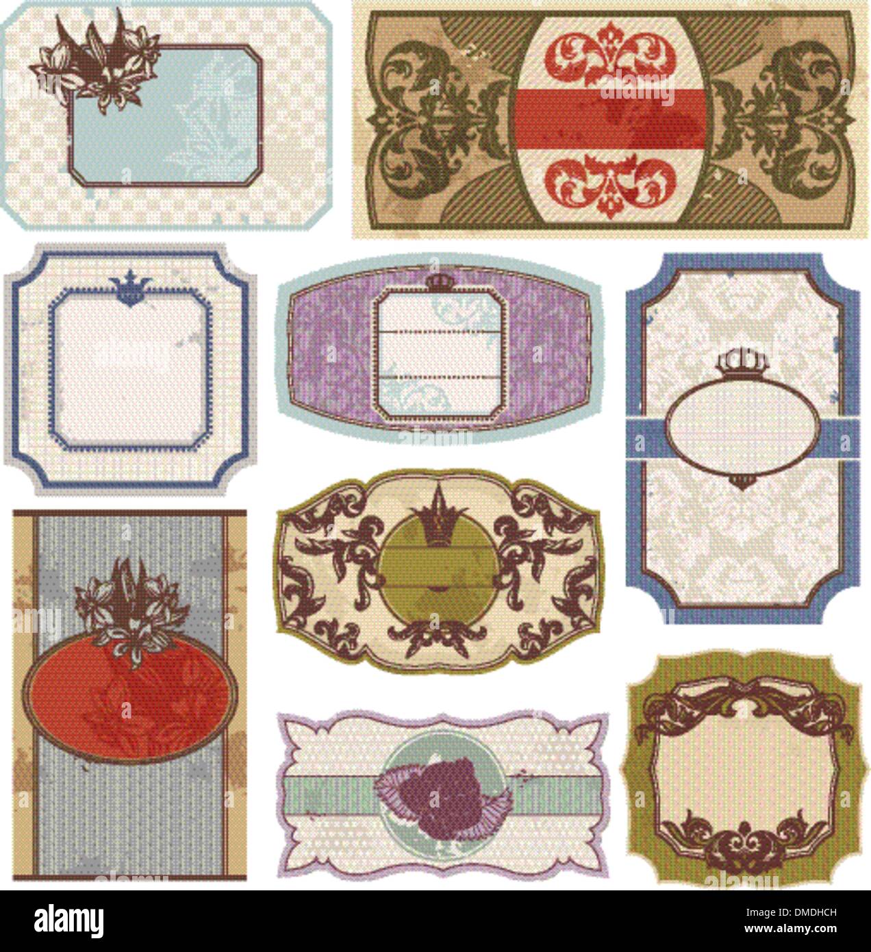 set of vintage labels Stock Vector Image & Art - Alamy