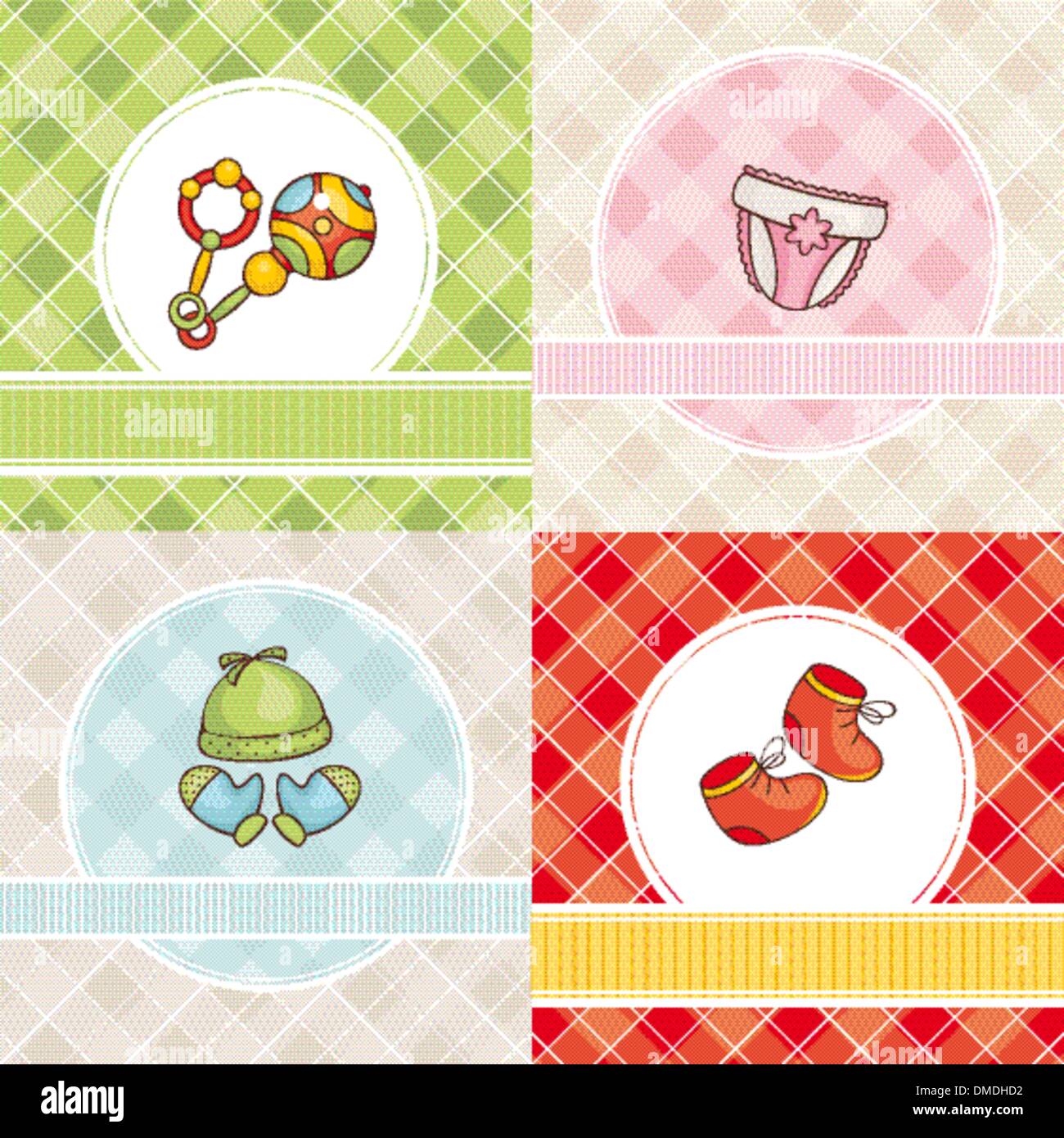 set of vector baby cards Stock Vector Image & Art - Alamy