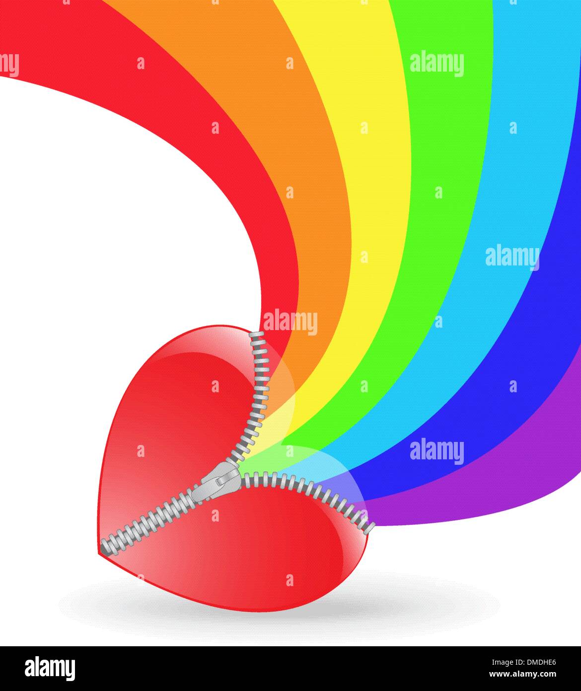 heart with rainbow Stock Vector Image & Art - Alamy