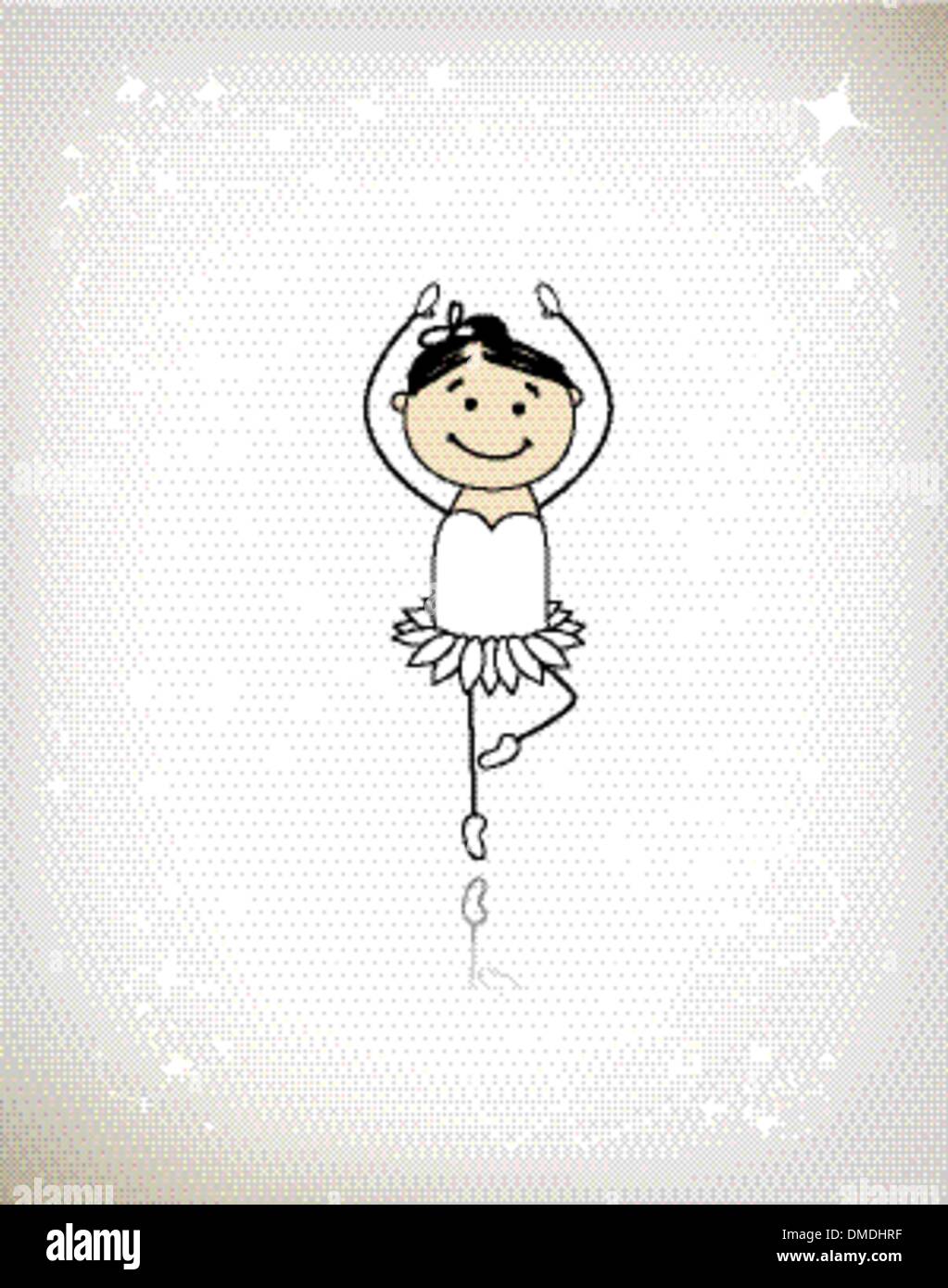 Cute little ballet dancer for your design Stock Vector Image & Art - Alamy