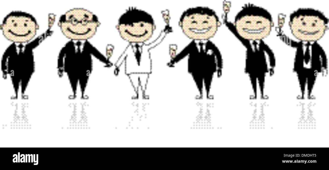 Groom with friends, stag party for your design Stock Vector Image & Art ...