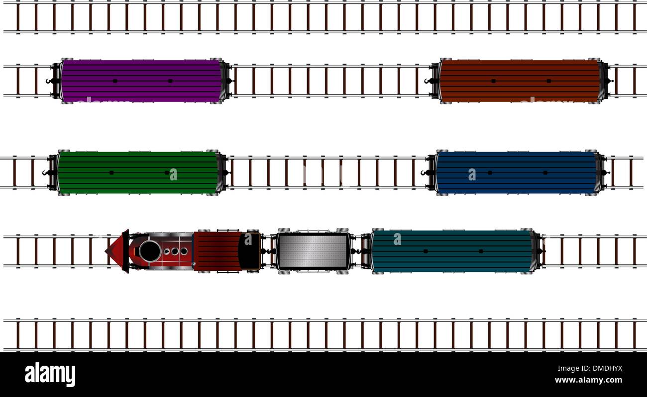 Passenger train line drawing hi-res stock photography and images - Alamy