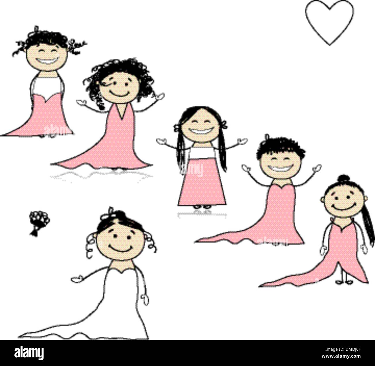 Little bride illustration hi-res stock photography and images - Alamy
