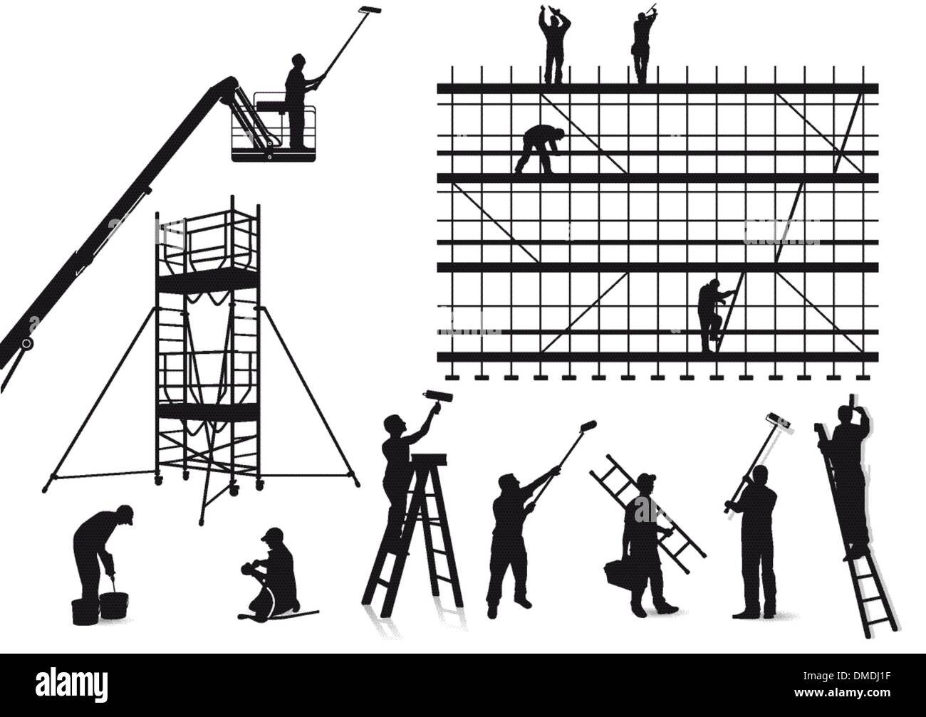 Scaffold builders Stock Vector Images - Alamy