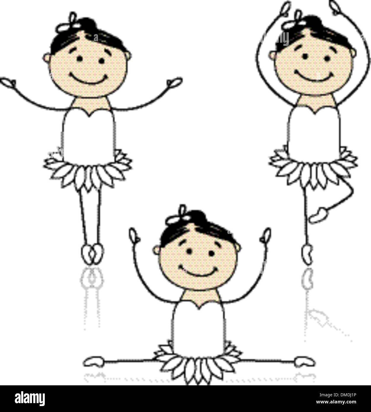 Cute little ballet dancers for your design Stock Vector Image & Art - Alamy