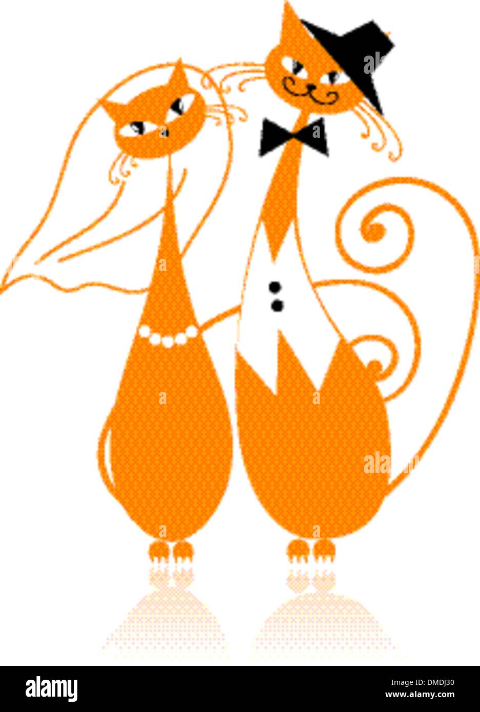 Cartoon cat bride hi-res stock photography and images - Alamy
