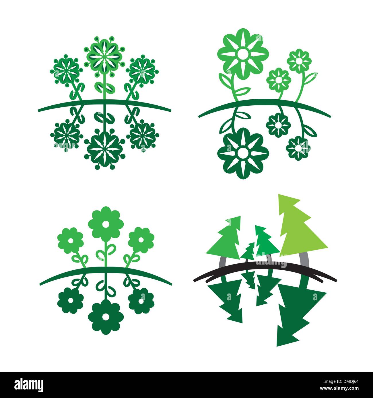 Flowers natural plants green Cut Out Stock Images & Pictures - Alamy