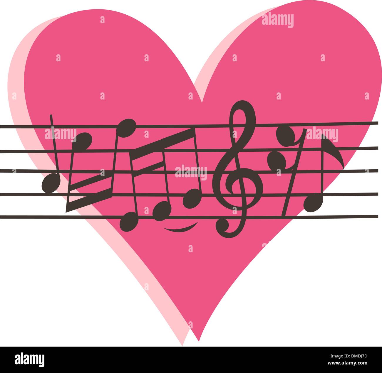 Musical note heart hi-res stock photography and images - Alamy
