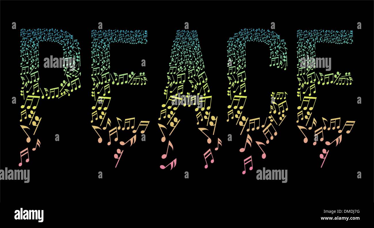 Peace sign musical notes pattern hi-res stock photography and images ...