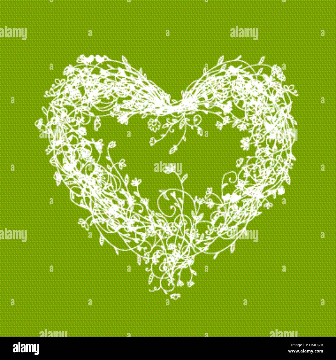 Heart shape on spring Stock Vector Images - Alamy