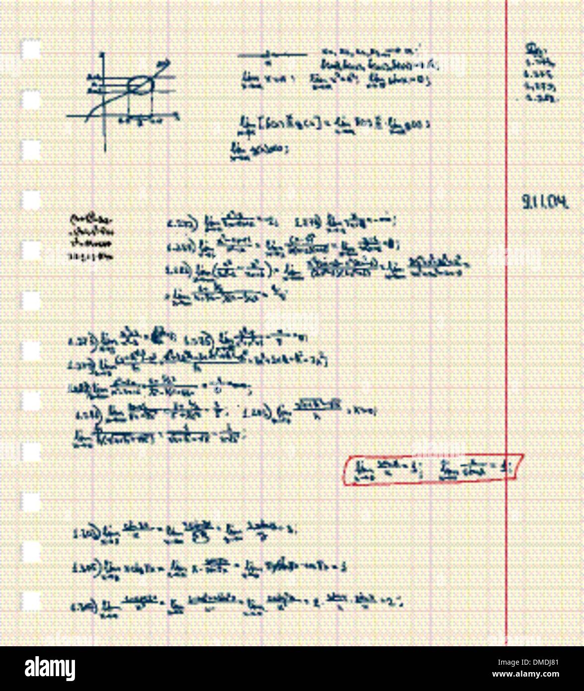Sheet of notebook with maths lecture Stock Vector Image & Art - Alamy