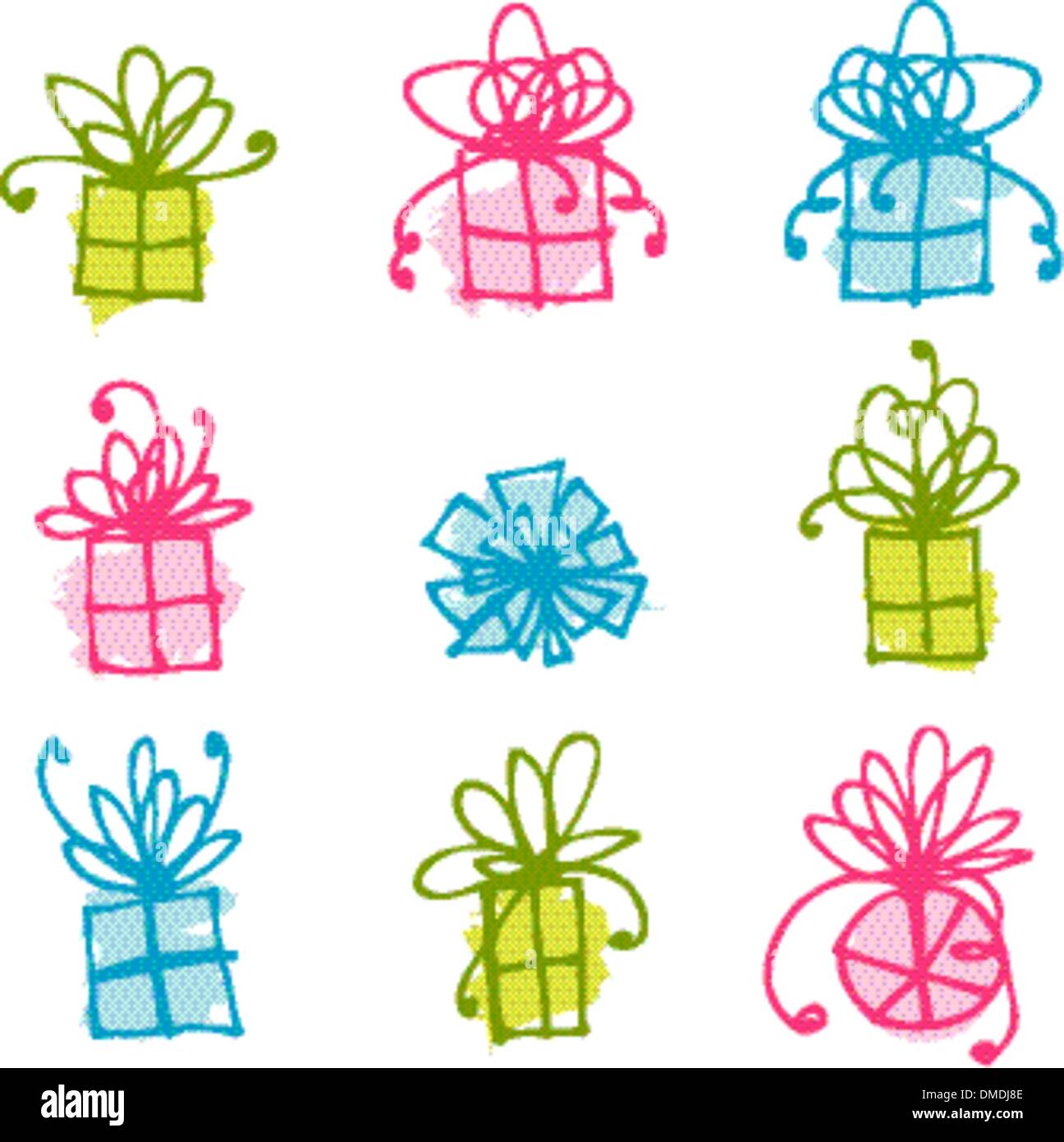 Cute gift icons Stock Vector Images - Alamy