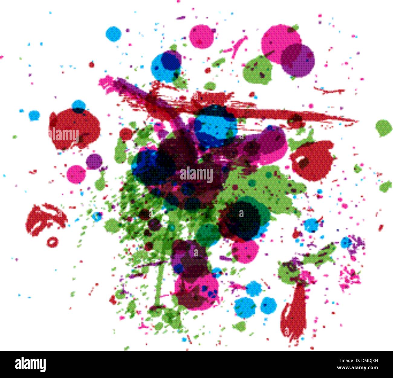 Colorful drops of paint, grunge background for your design Stock Vector ...