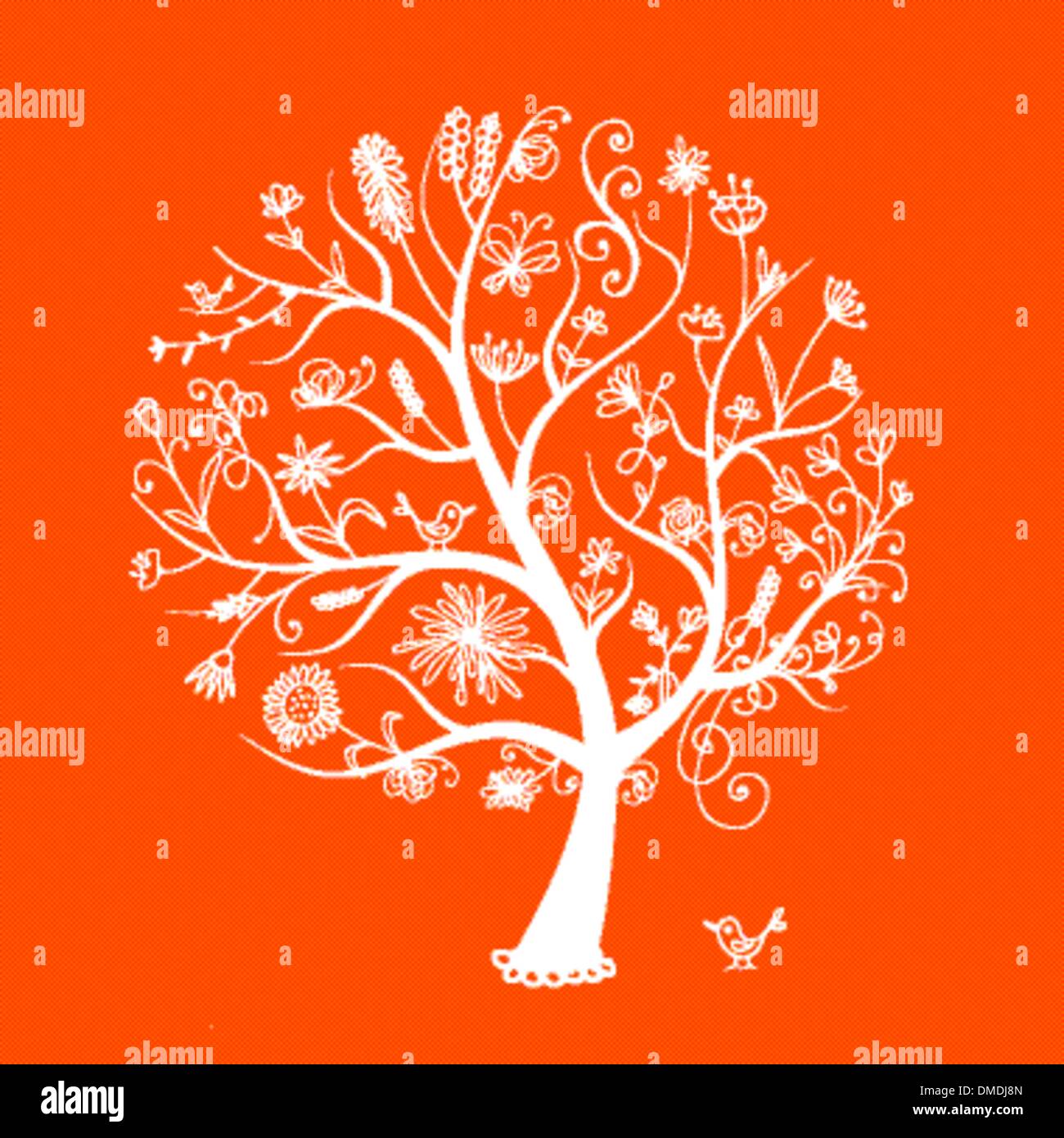 Art floral tree for your design Stock Vector Image & Art - Alamy