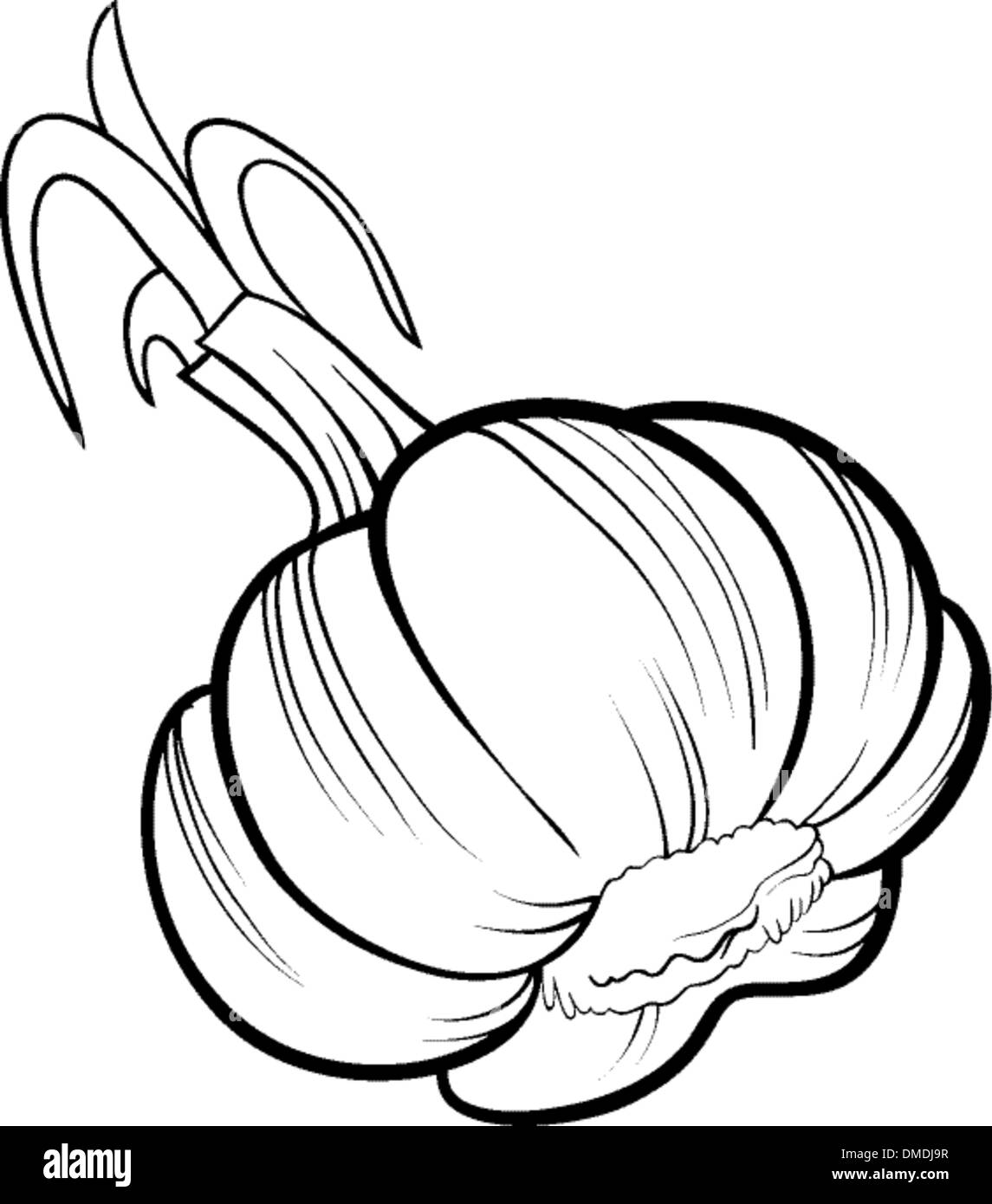 garlic vegetable cartoon for coloring book Stock Vector Image & Art - Alamy