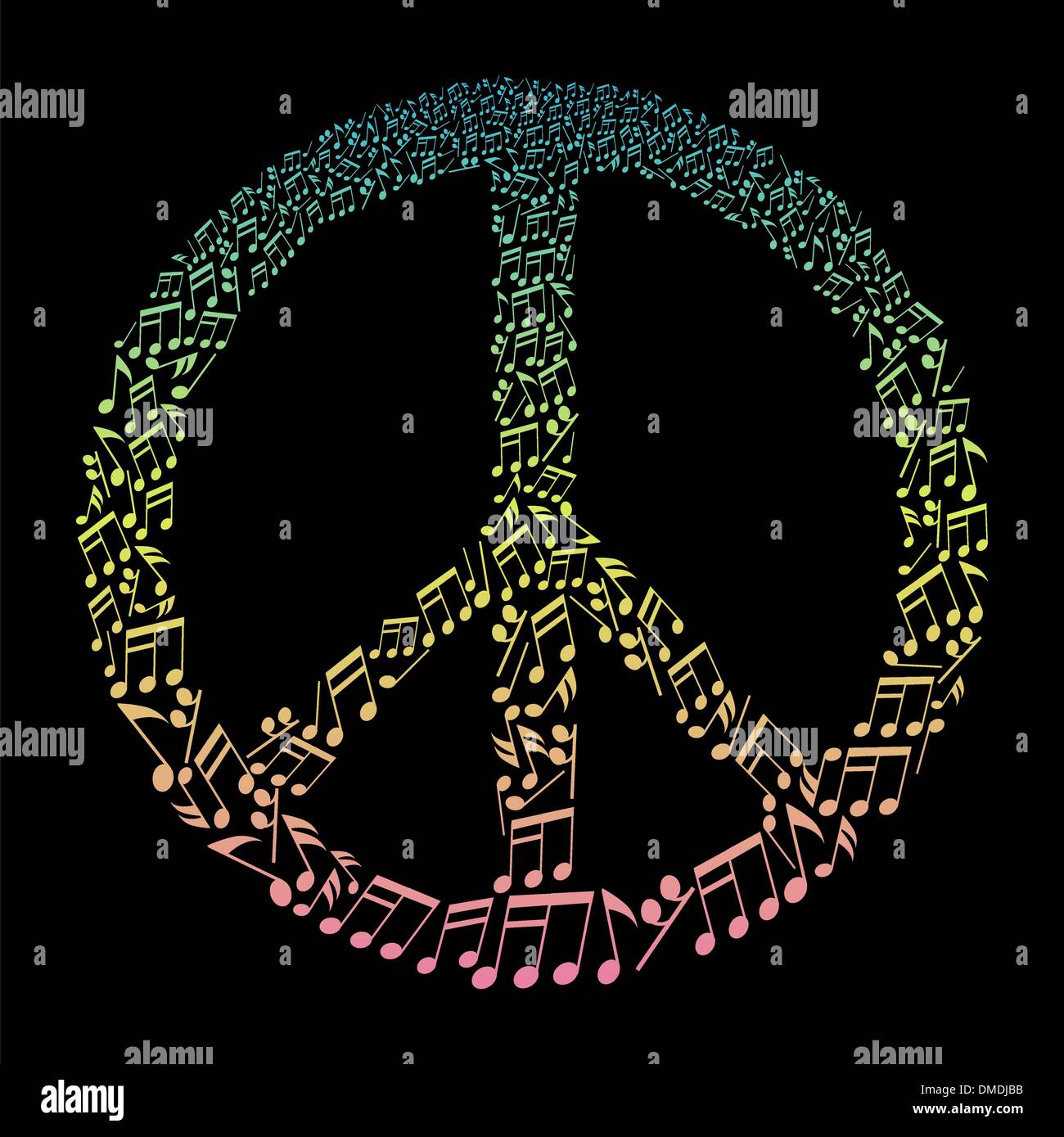 Peace sign musical notes pattern hi-res stock photography and images ...