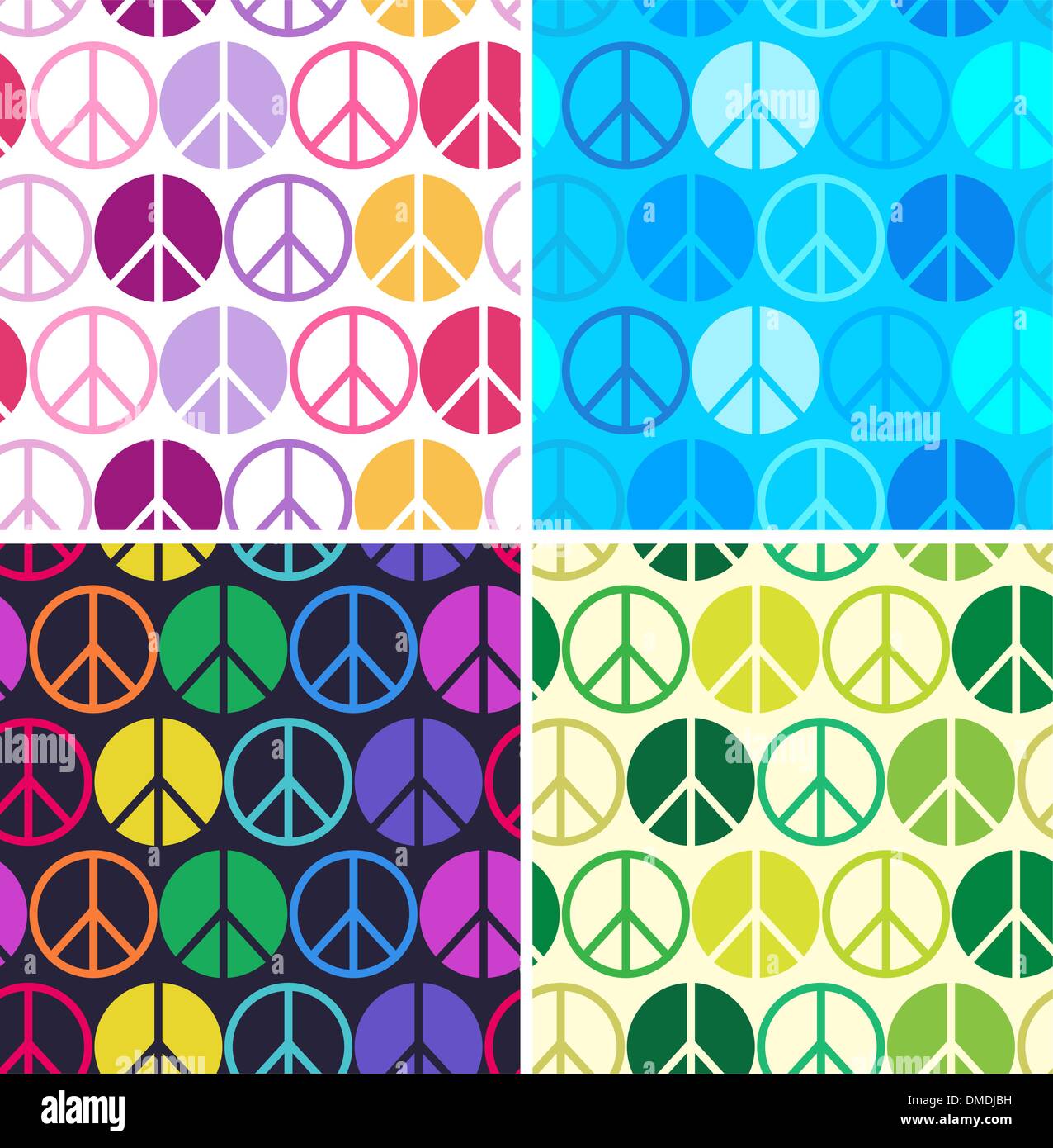 peace symbol seamless pattern Stock Vector Image & Art - Alamy
