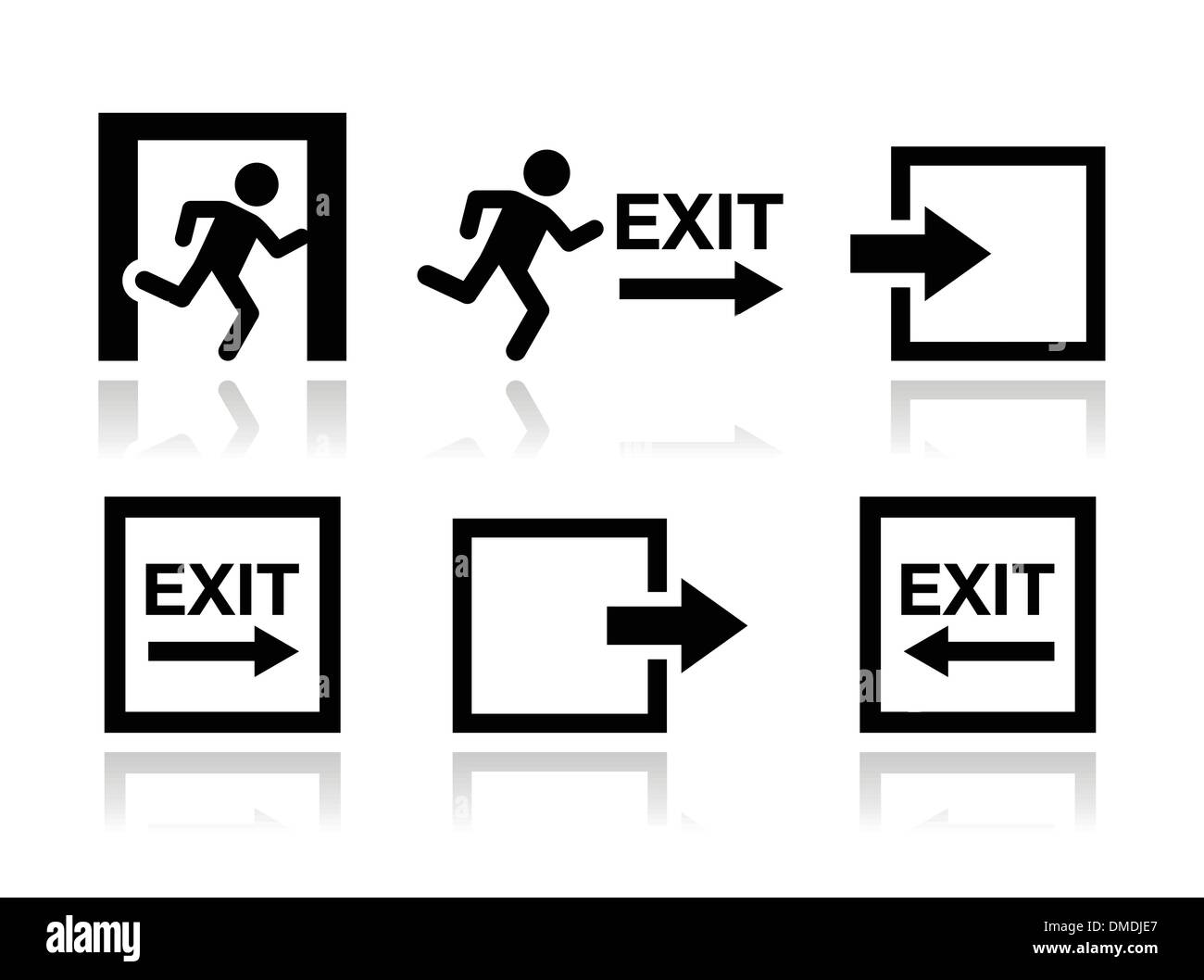 Emergency exit icons vector set Stock Vector Image & Art - Alamy