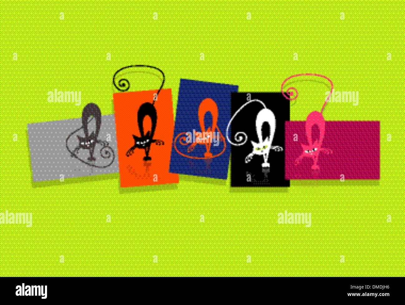 Kitten cat pets colorful Stock Vector Images - Alamy