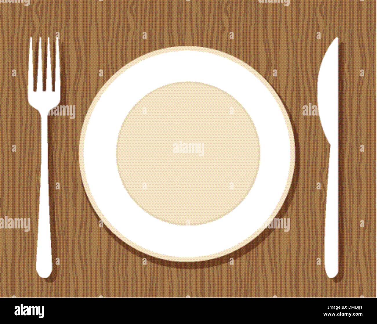 Knife fork on empty Stock Vector Images - Alamy
