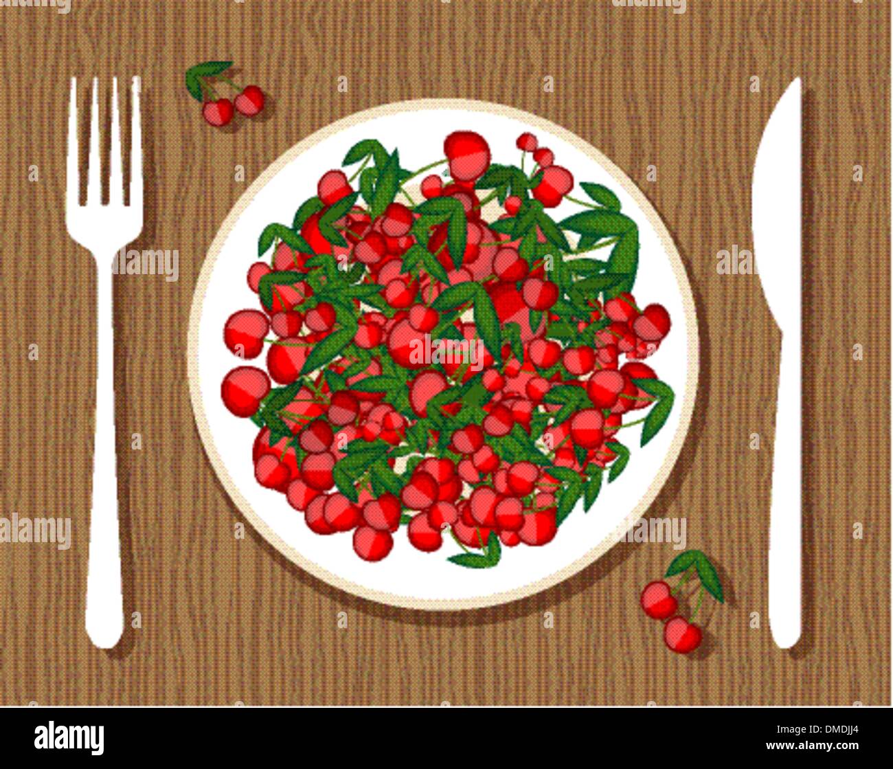 Red wooden plate on Stock Vector Images - Alamy