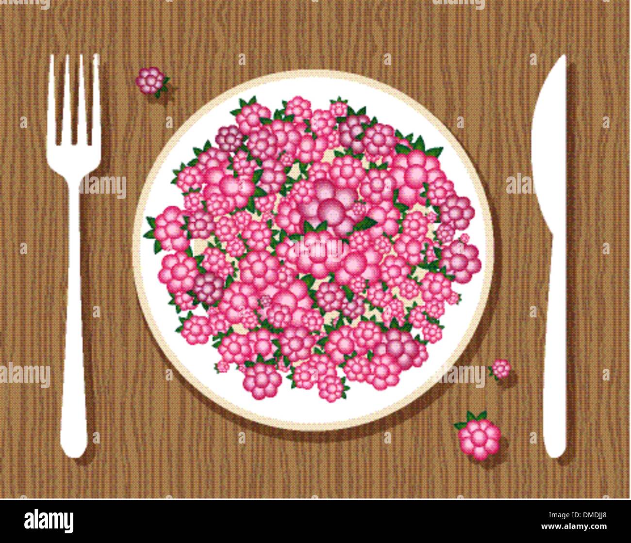 Blackberries plate Stock Vector Images - Alamy