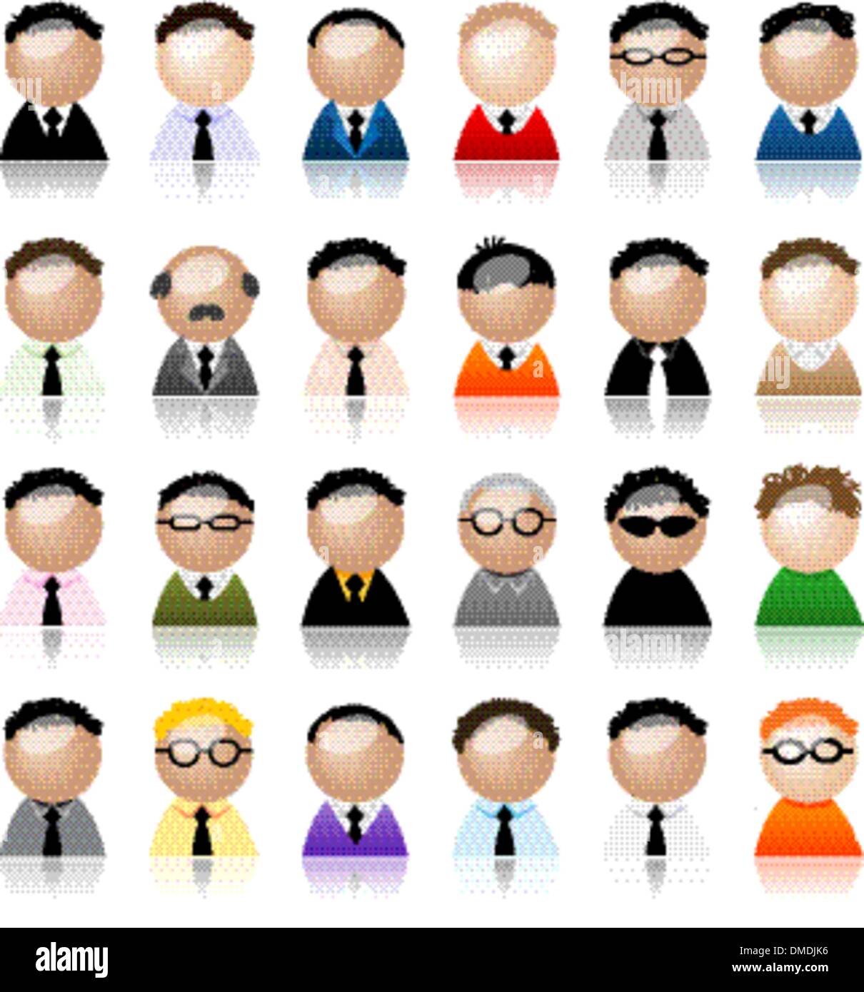 Set of business men peoples icons, cartoon for your design Stock Vector ...
