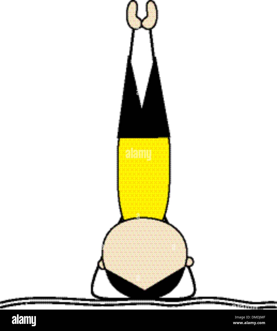 Gymnastics head stand Stock Vector Images - Alamy