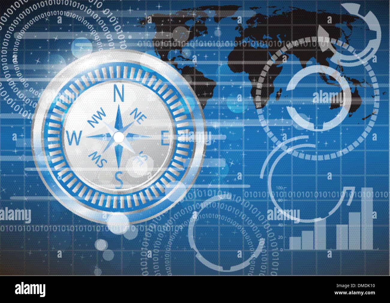 Abstract compass and technology background eps 10 Stock Vector Image ...