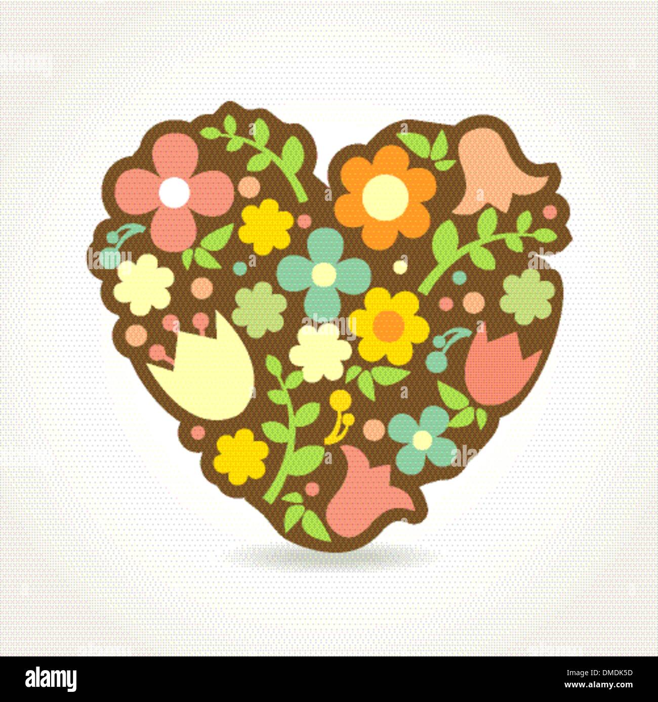 Heart from flowers Stock Vector Image & Art - Alamy