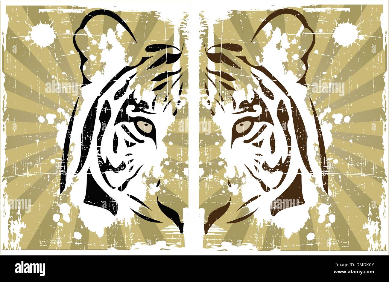 the vector abstract tiger head Stock Vector Image & Art - Alamy