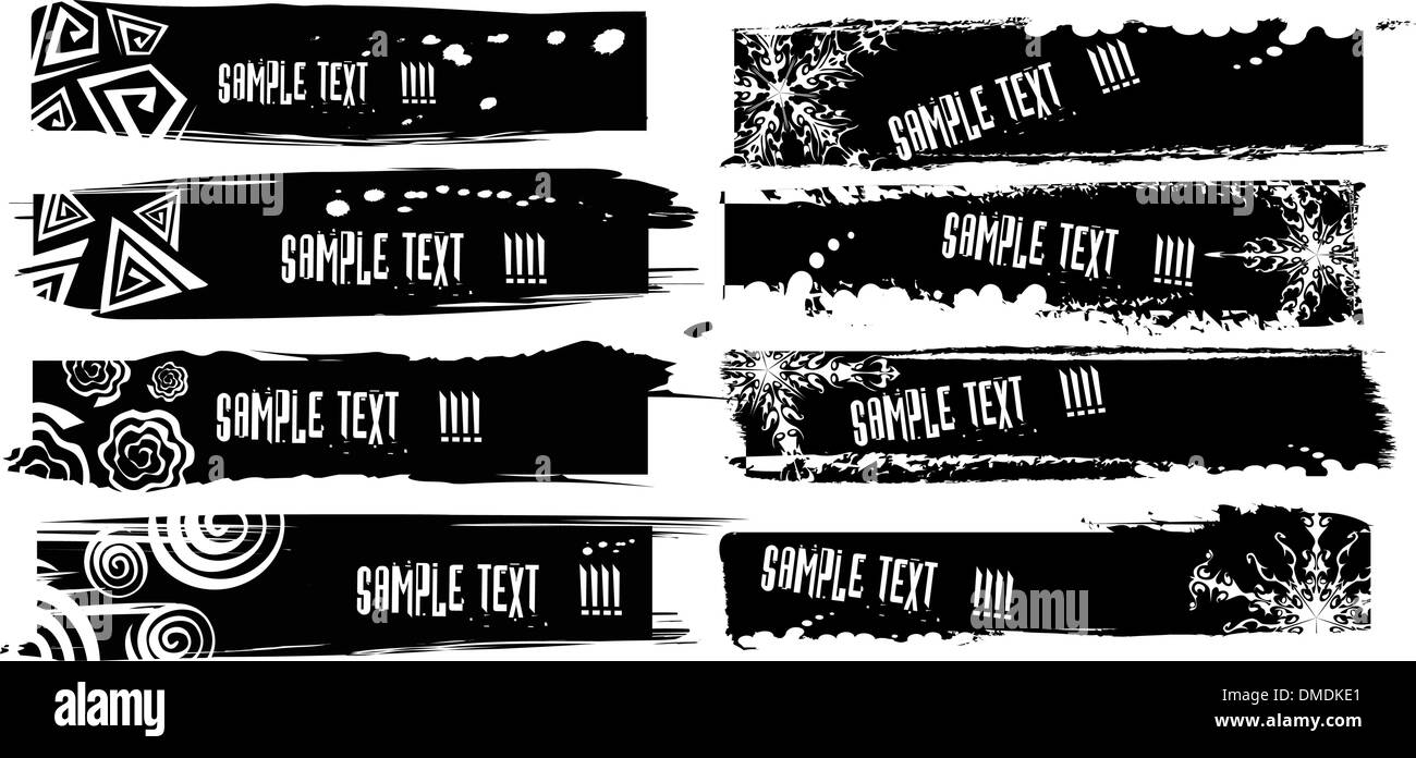 vector black banners set Stock Vector Image & Art - Alamy