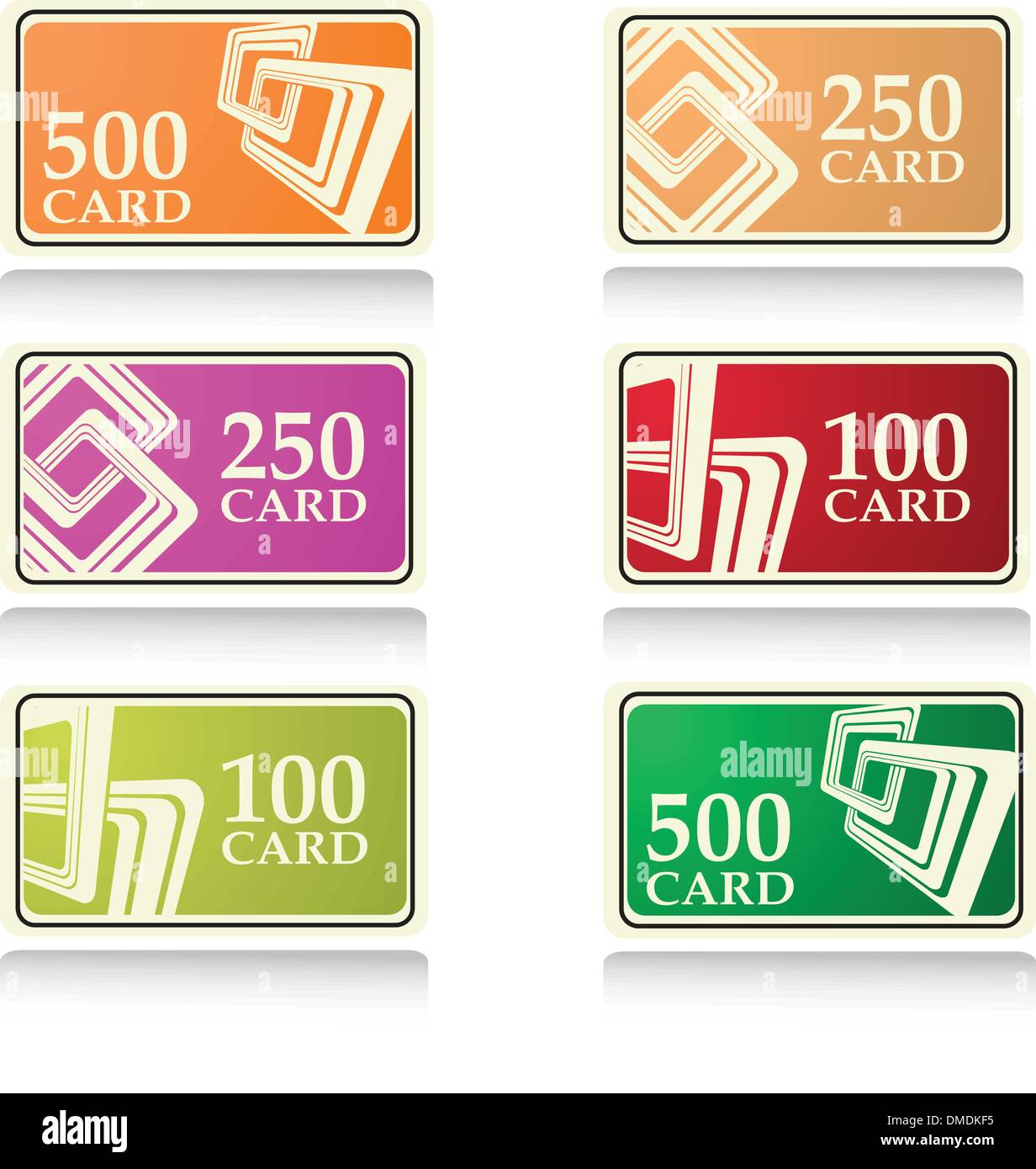 the color vector gift and bonus cards set Stock Vector Image & Art - Alamy