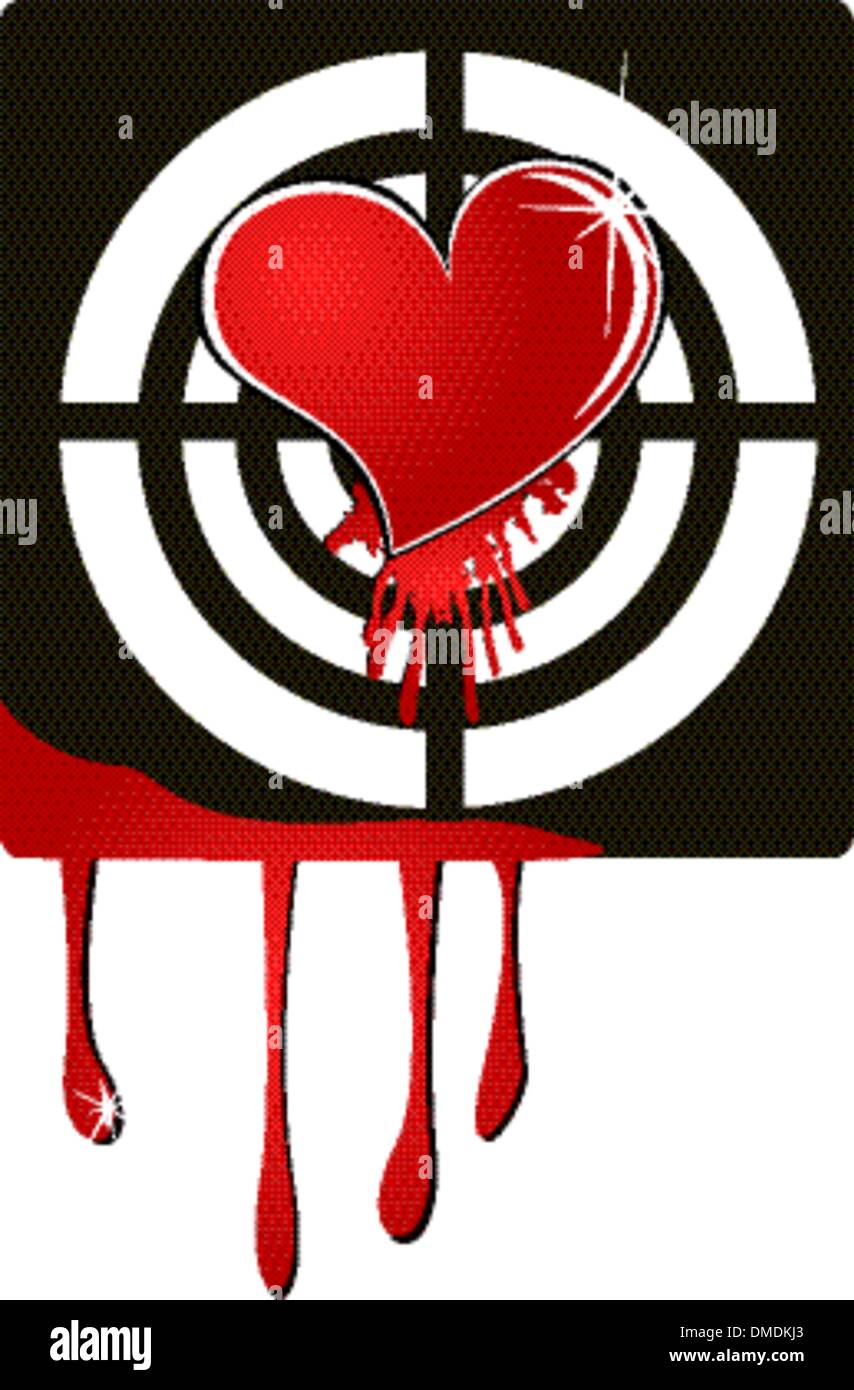 Heart target Stock Vector Images - Alamy