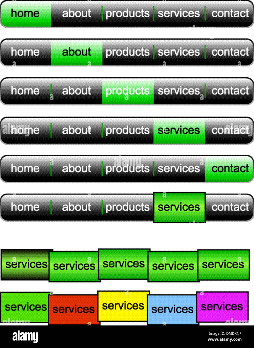 Services menu Stock Vector Images - Alamy