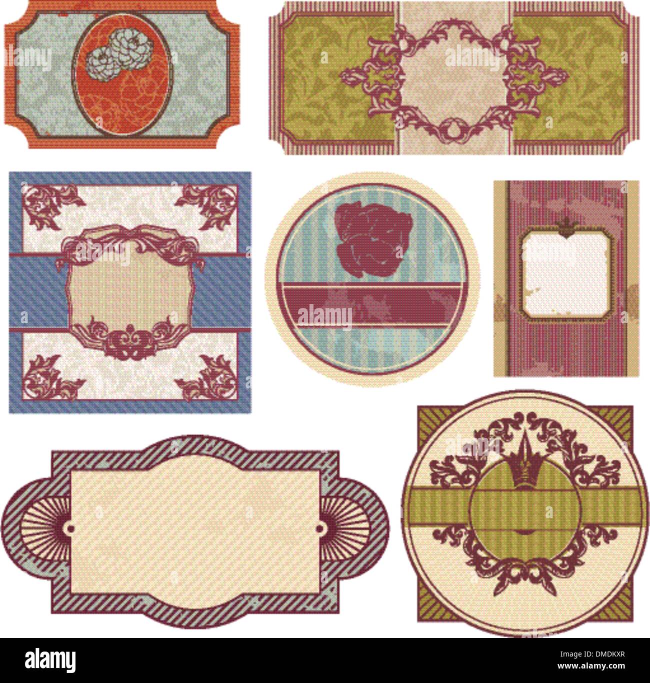 Vintage flower labels hi-res stock photography and images - Alamy