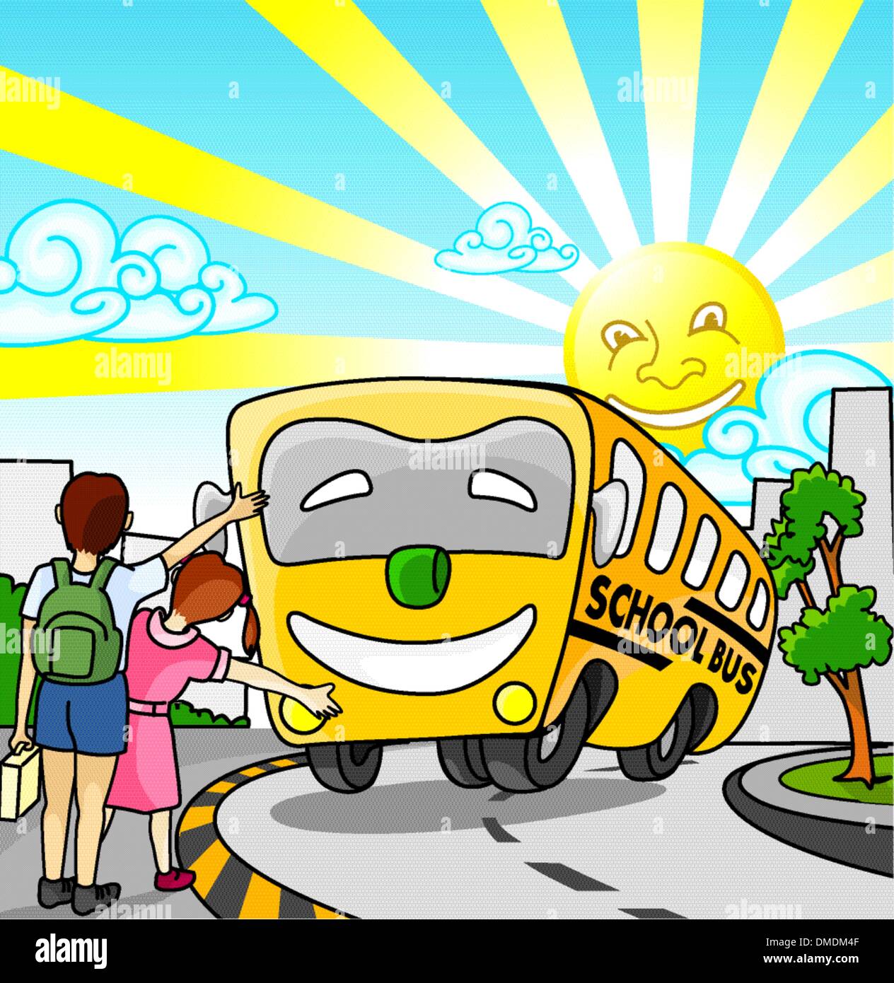 School kids excursion bus girl hi-res stock photography and images - Alamy