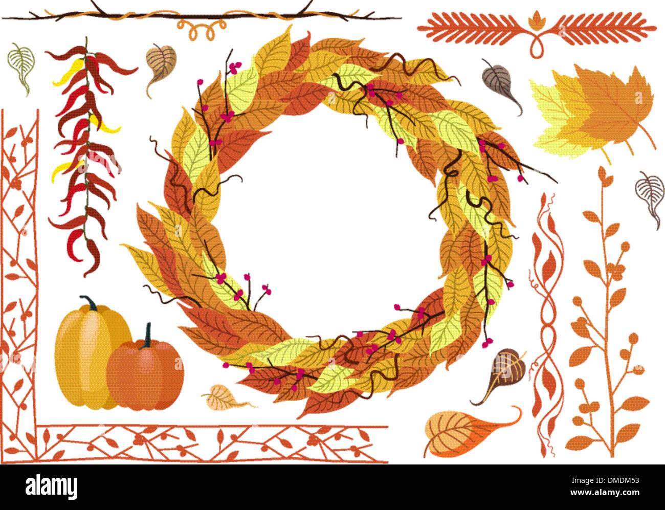 Fall design elements Stock Vector Image & Art - Alamy