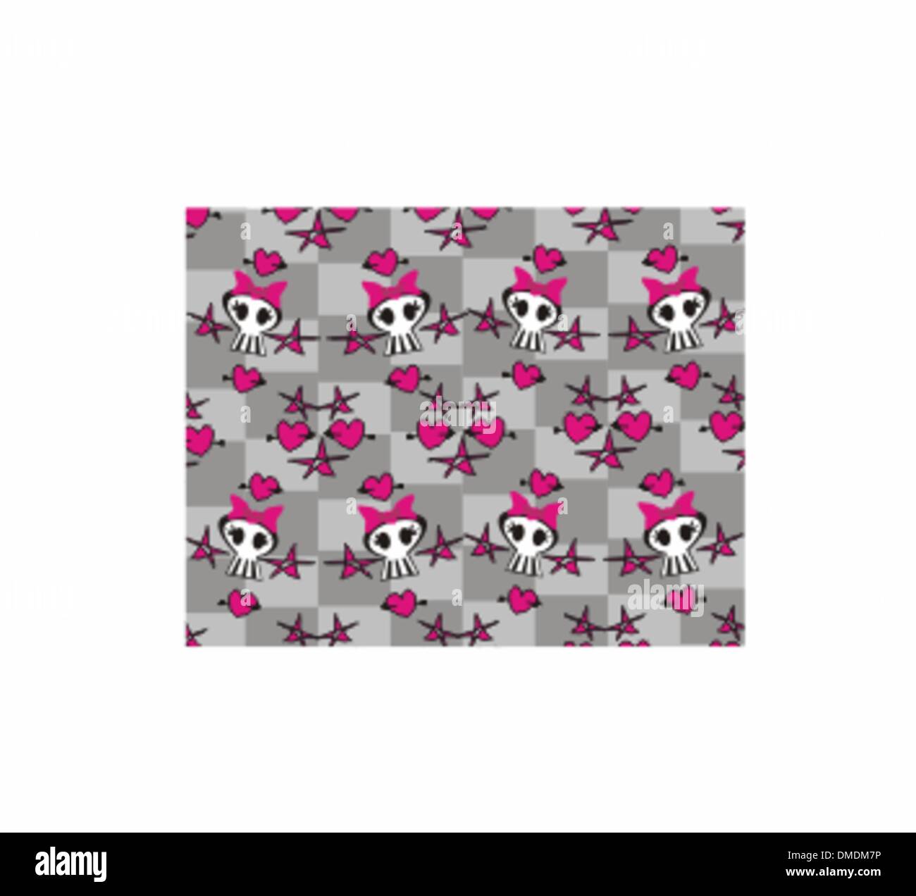 Seamless emo skulls pattern Stock Vector Image & Art - Alamy